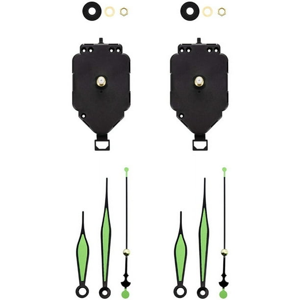 2 Set Quartz Clock Movement Kit Oscillating Movement + Luminous Pointer ...