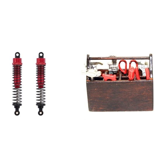 2 Set RC Car Part: 1 Pair Black Aluminum & 1 Set RC Car Accessories ...