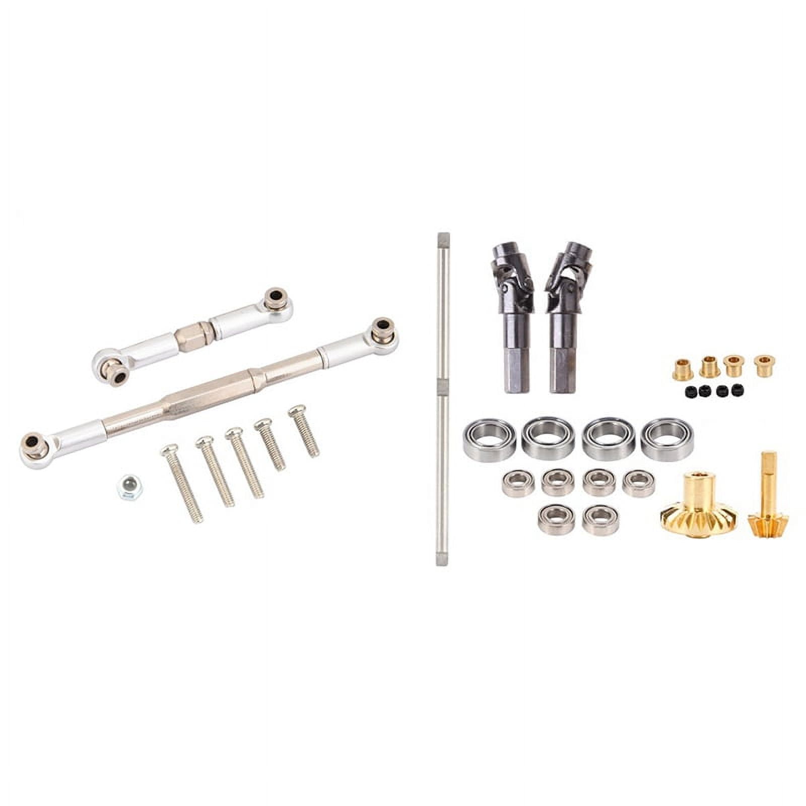 2 Set RC Car Part: 1 Set Steering Linkage Rod Set & 1 Set Bridge Front ...