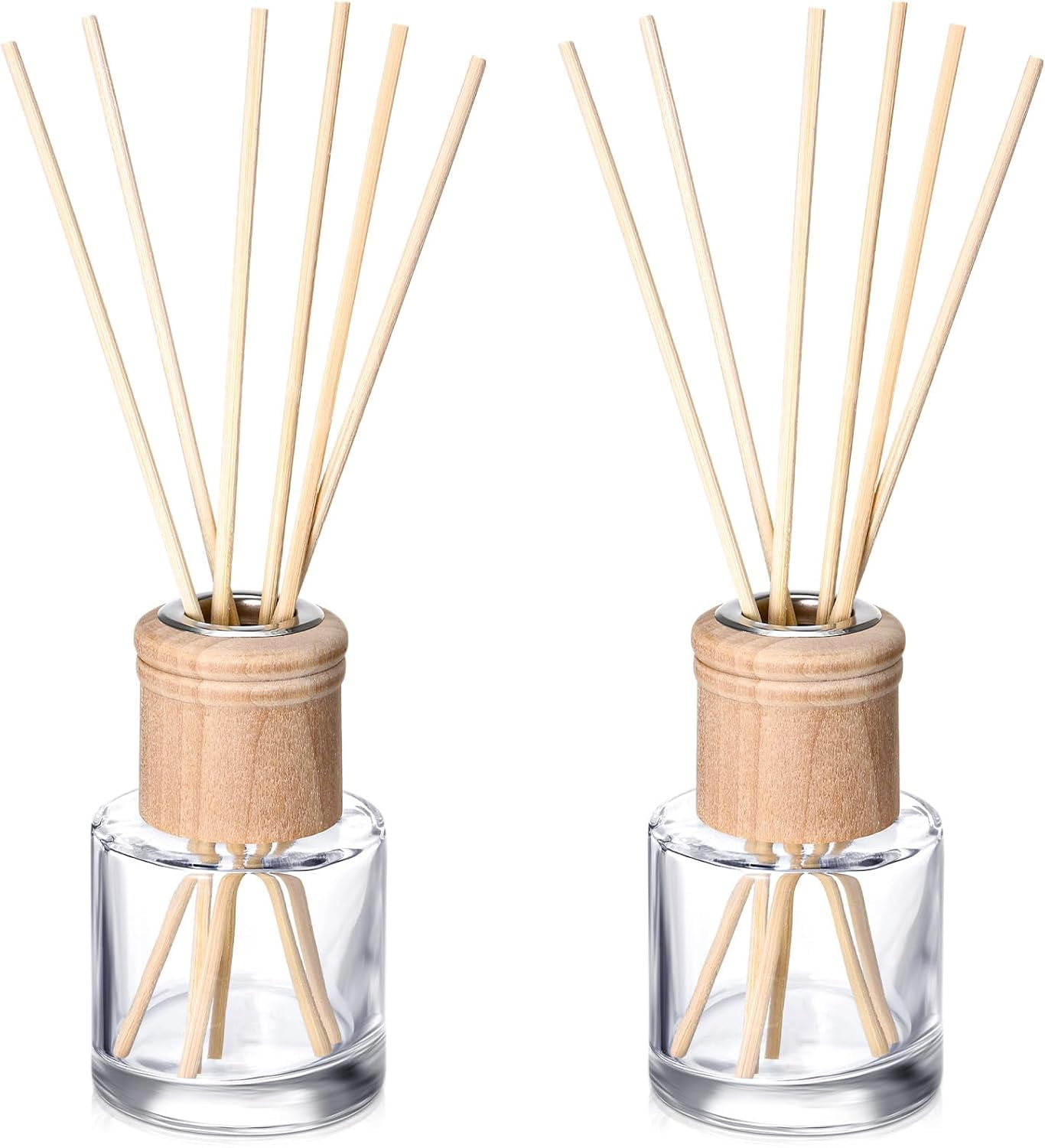 2 Set Reed Diffuser Bottle Empty Refillable Fragrance Glass Diffuser ...