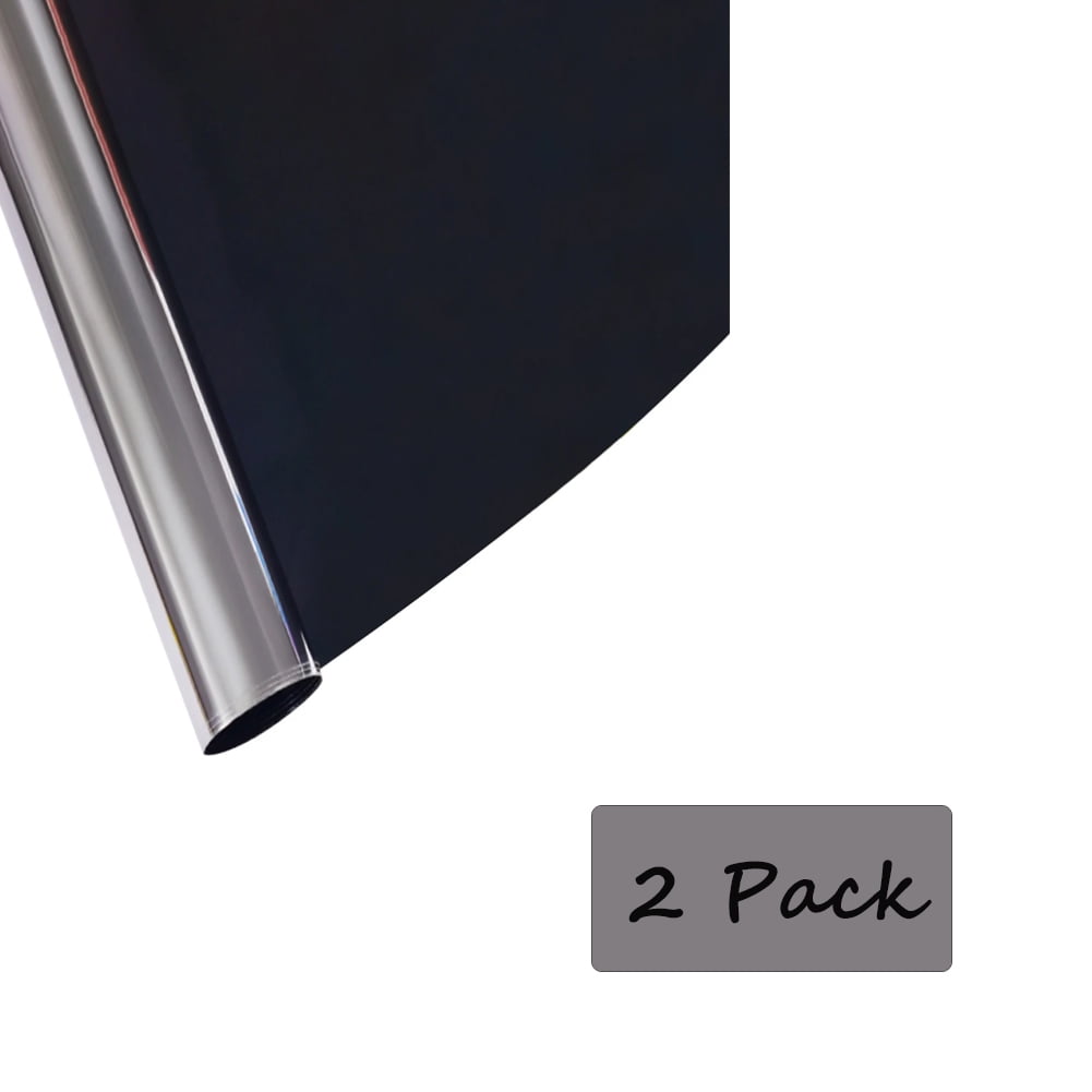 2 Set Reflective Glass Tint Mirror Window Film See Out Not in UV Sun ...