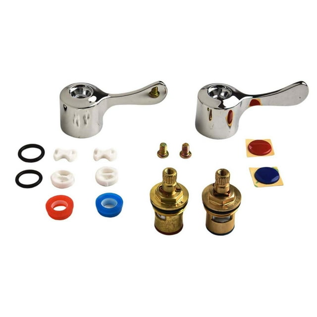 2 Set Replacement Tap Valves 1/2" Handles for Sink Taps Kitchen Faucet ...