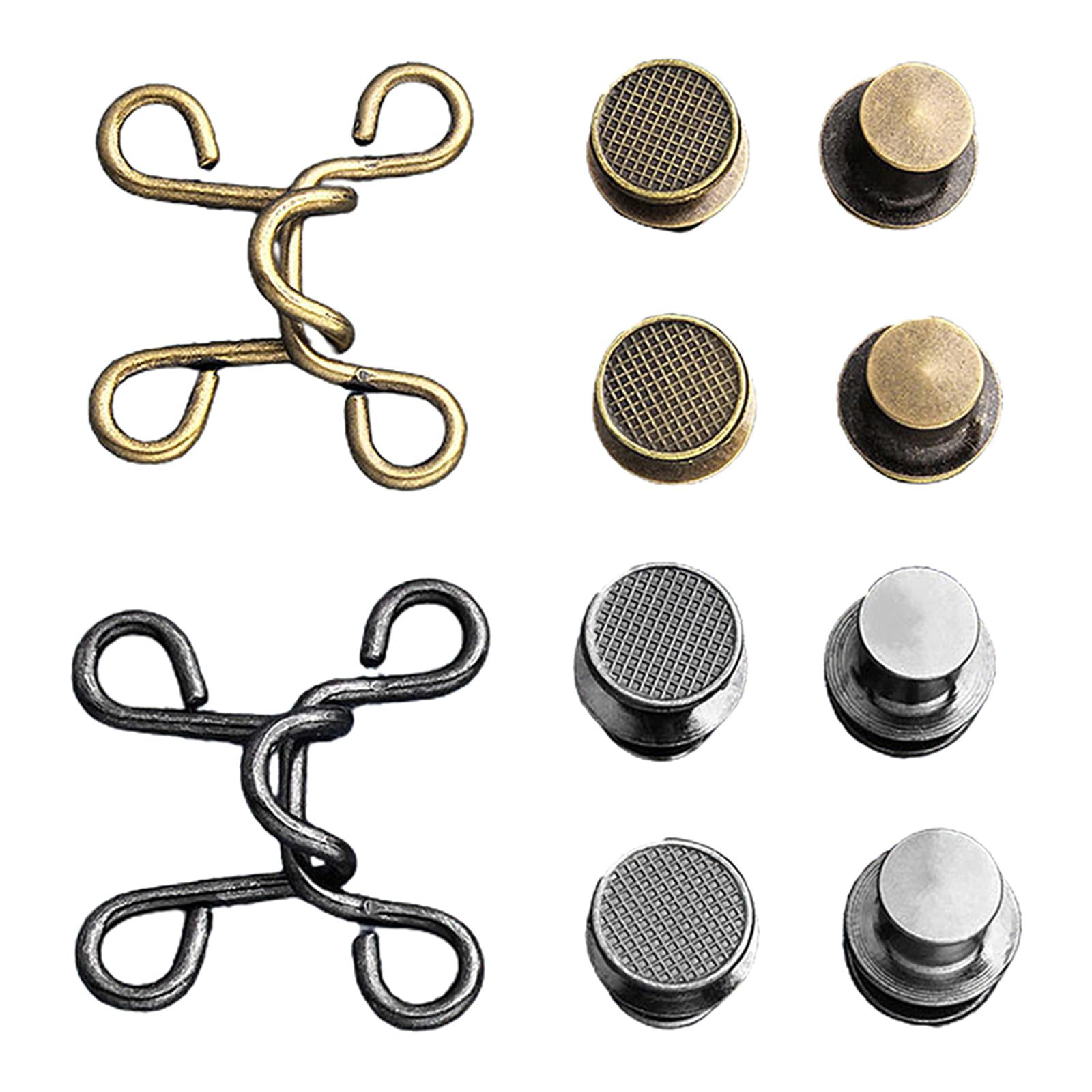 2 Set Reuseable Waist Buckle Tighten Pants Skirts Waist Buttons ...