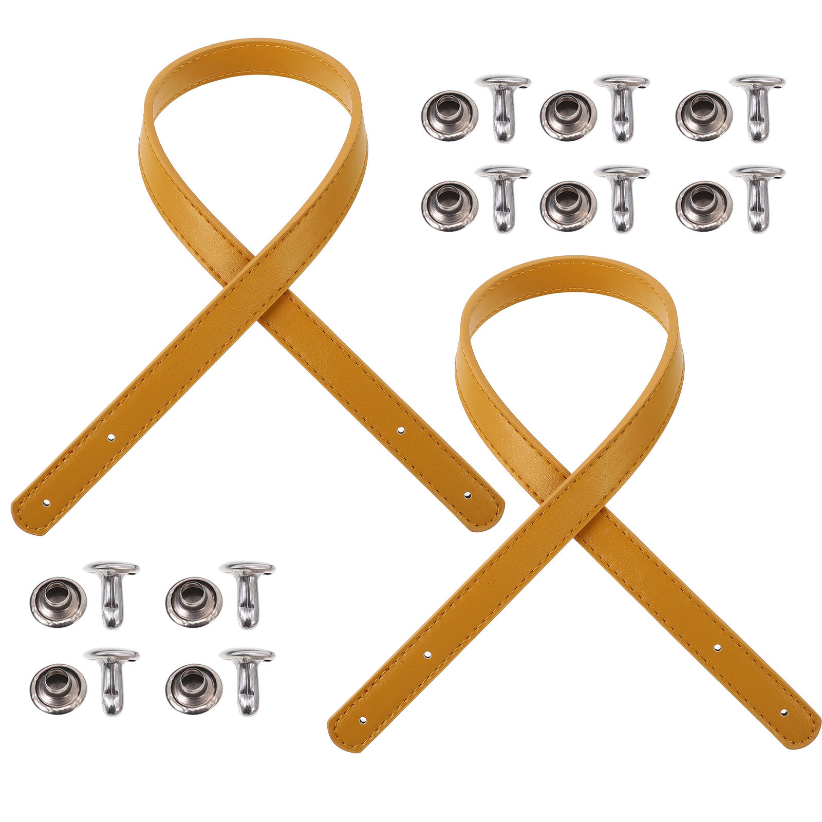 2 Set Rivet Strap Straps Supplies Wallet Handle Waist Belt Yellow ...