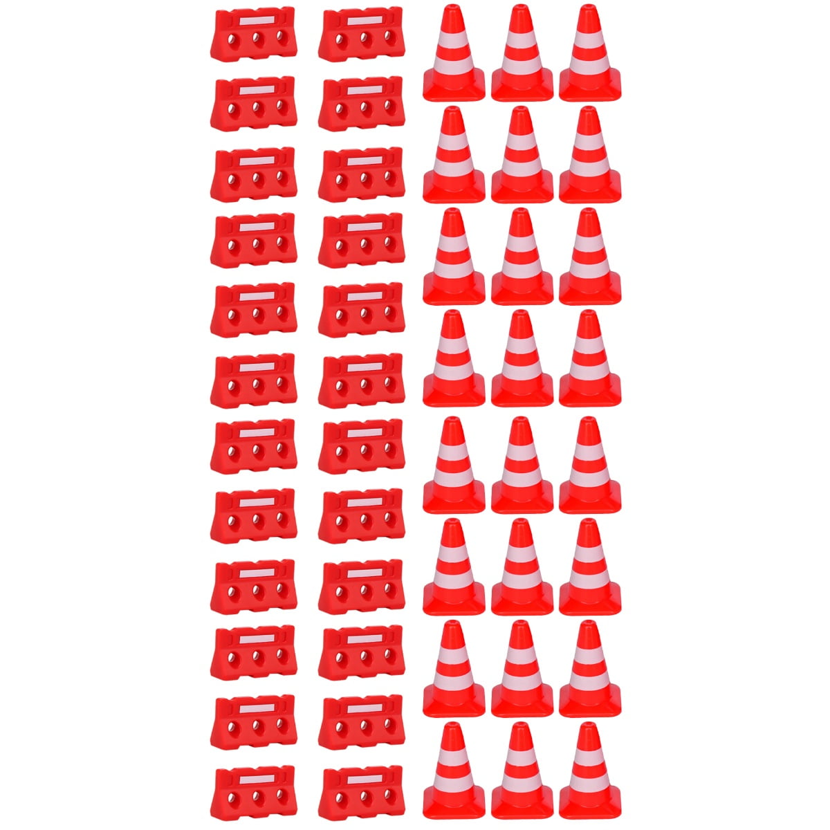 2 Set Road Sign Barricade Toy Models Road Cone Toy for Kids Educational ...