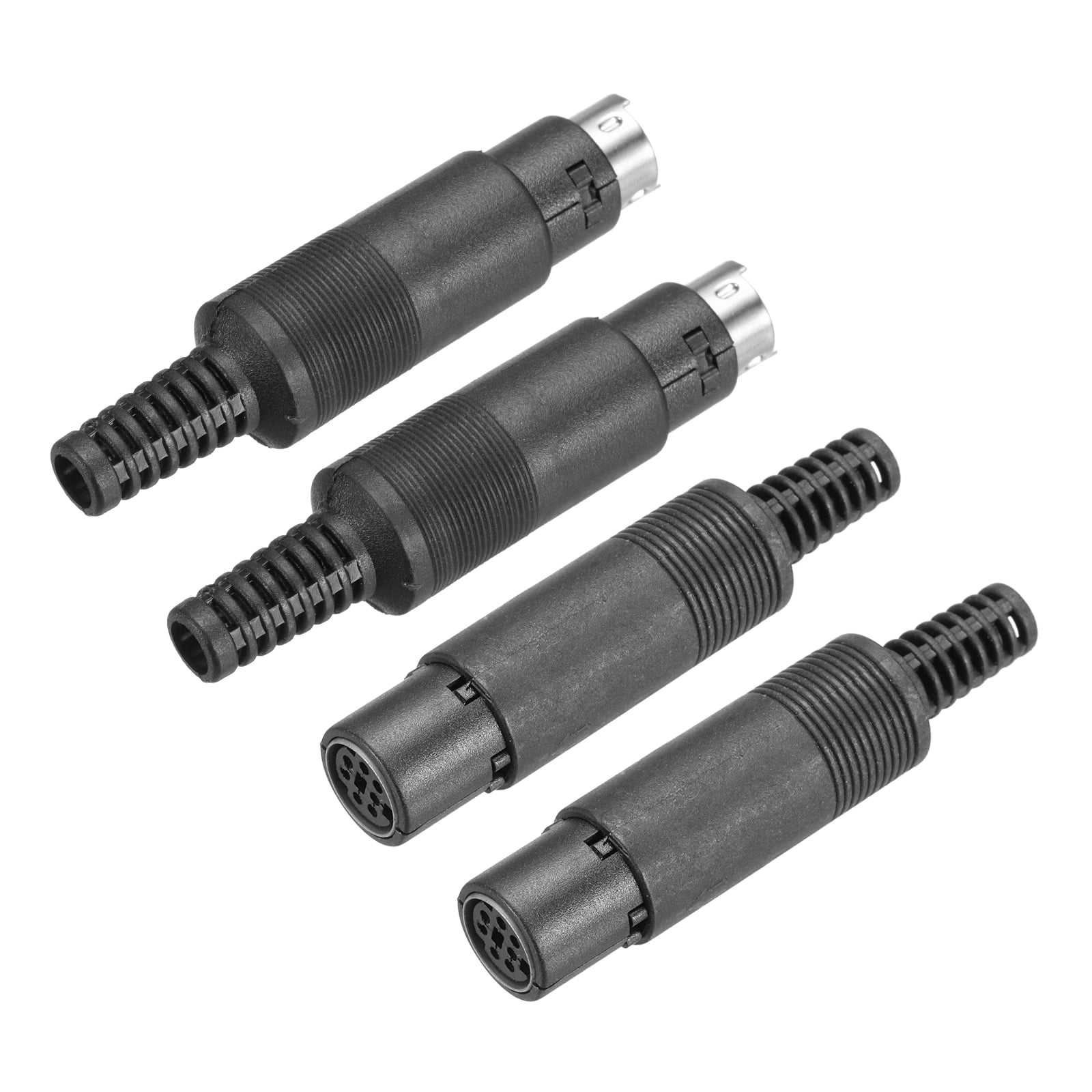 2 Set S-Video DIN Mini Socket 7 Pin Signal Transmission Mini Din Plug ...