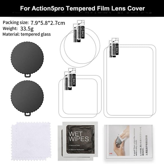 2 Set Screen Protector Flim for DJI Action 5 Pro Accessories, Ultra ...