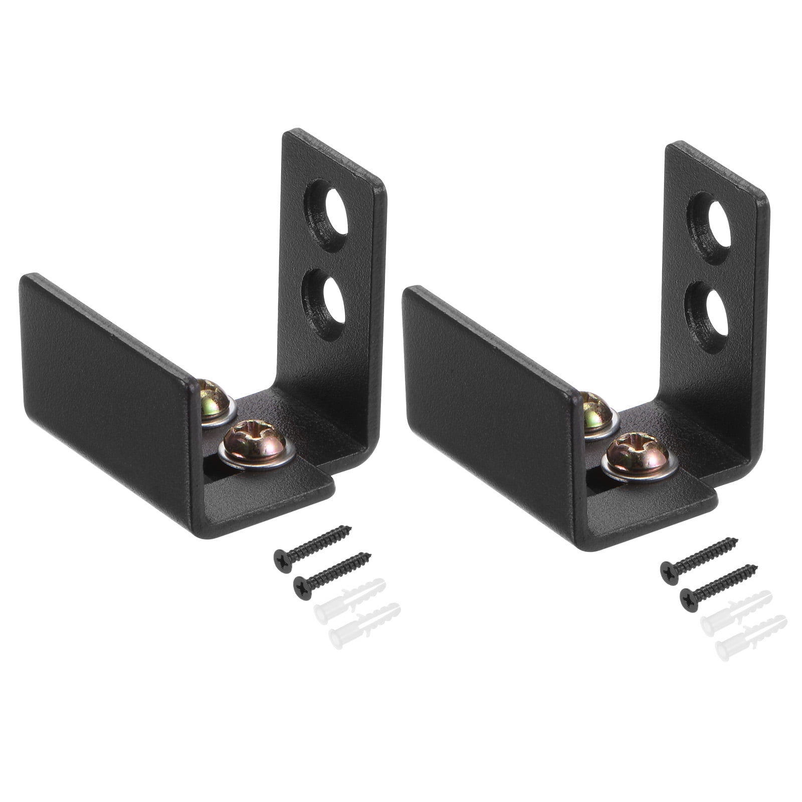 2 Set Sliding Barn Door Floor Guide Wall Mounted, (25mm-37mm) Flexible ...
