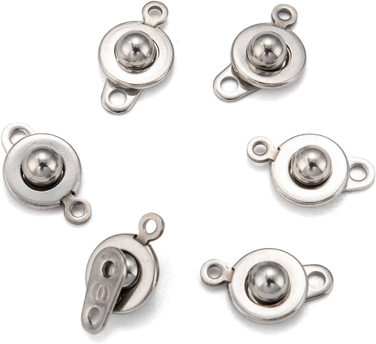2 Set Snap Clasps 201 Stainless Steel Snaping Button Clasp Fastener ...