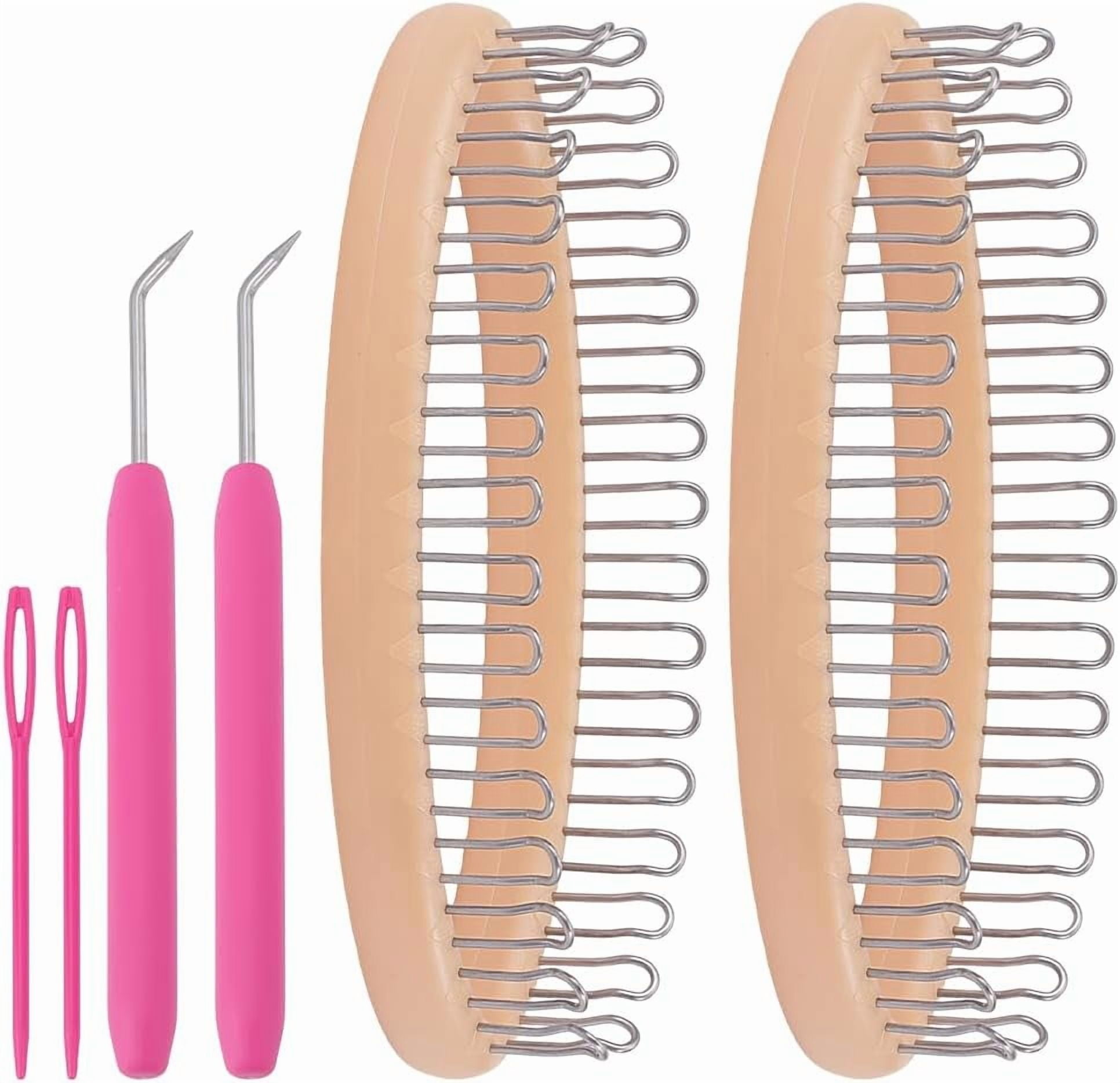 2 Set Sock Loom Kit Knitting Loom for Beginners Oval Sock Knitting Loom ...