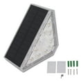 2 Set Solar Stair Lights 9 Leds Ip68 Waterproof Inductive Solar Step