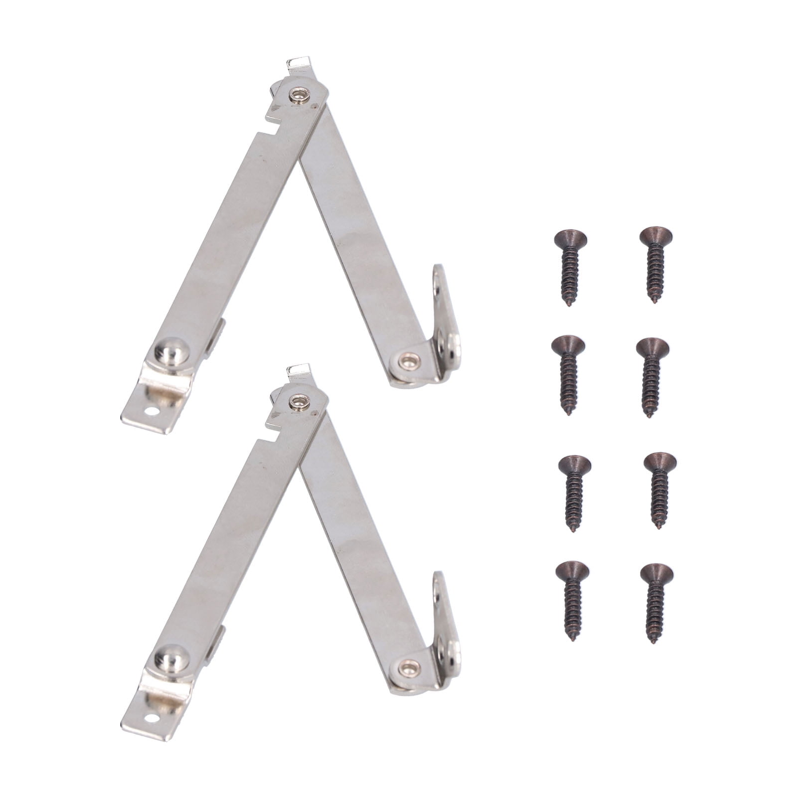 2-Set Stainless Steel Folding Support Hinges - Lid Lift Up Stay Hinges ...