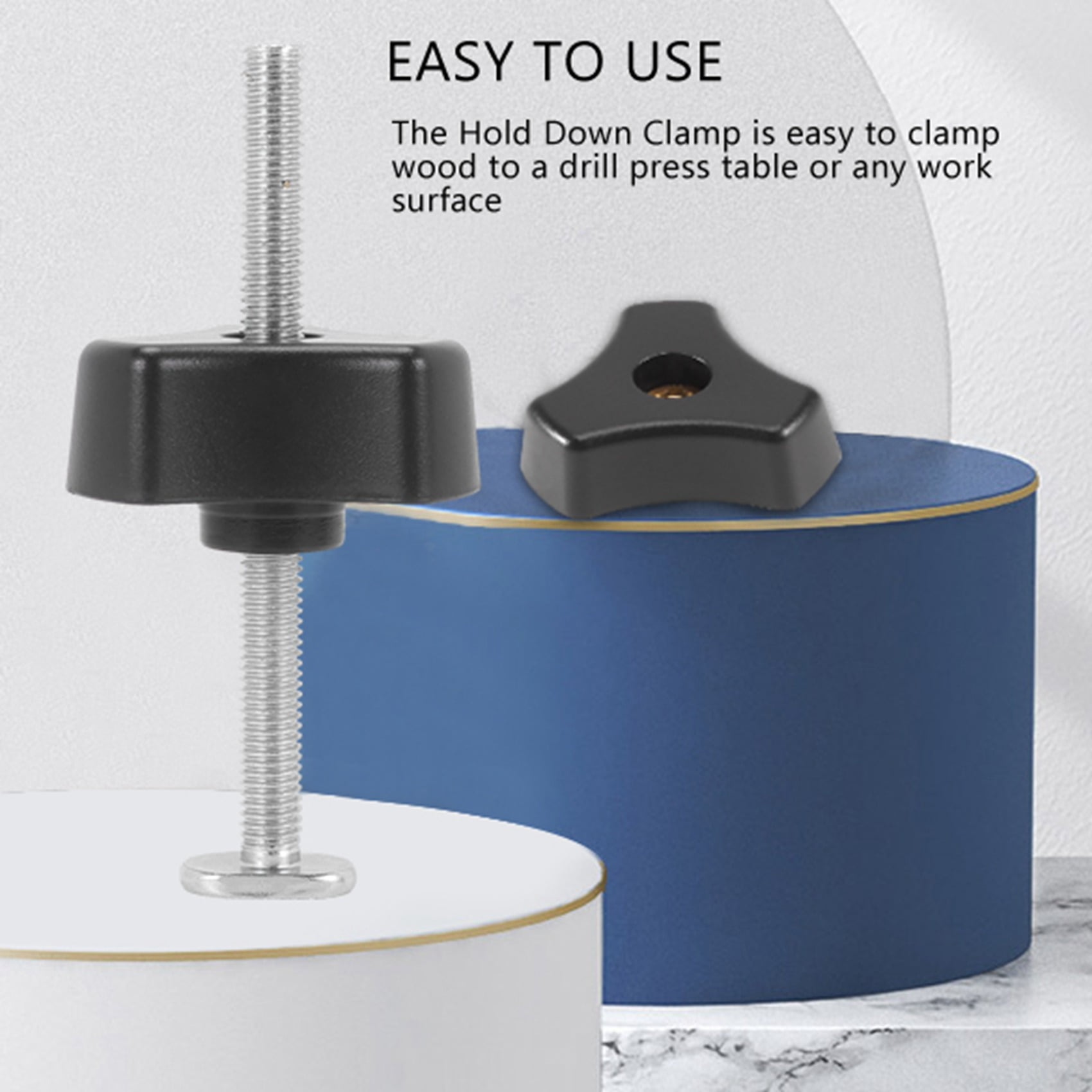 2 Set T Screw and M8 Plastic Handle,Metal Quick Acting Hold Down Clamp ...