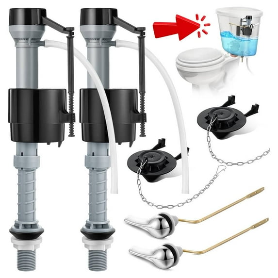2 Set Toilet Fill Valve Set Flush Valve Repair Set Toilet Component ...