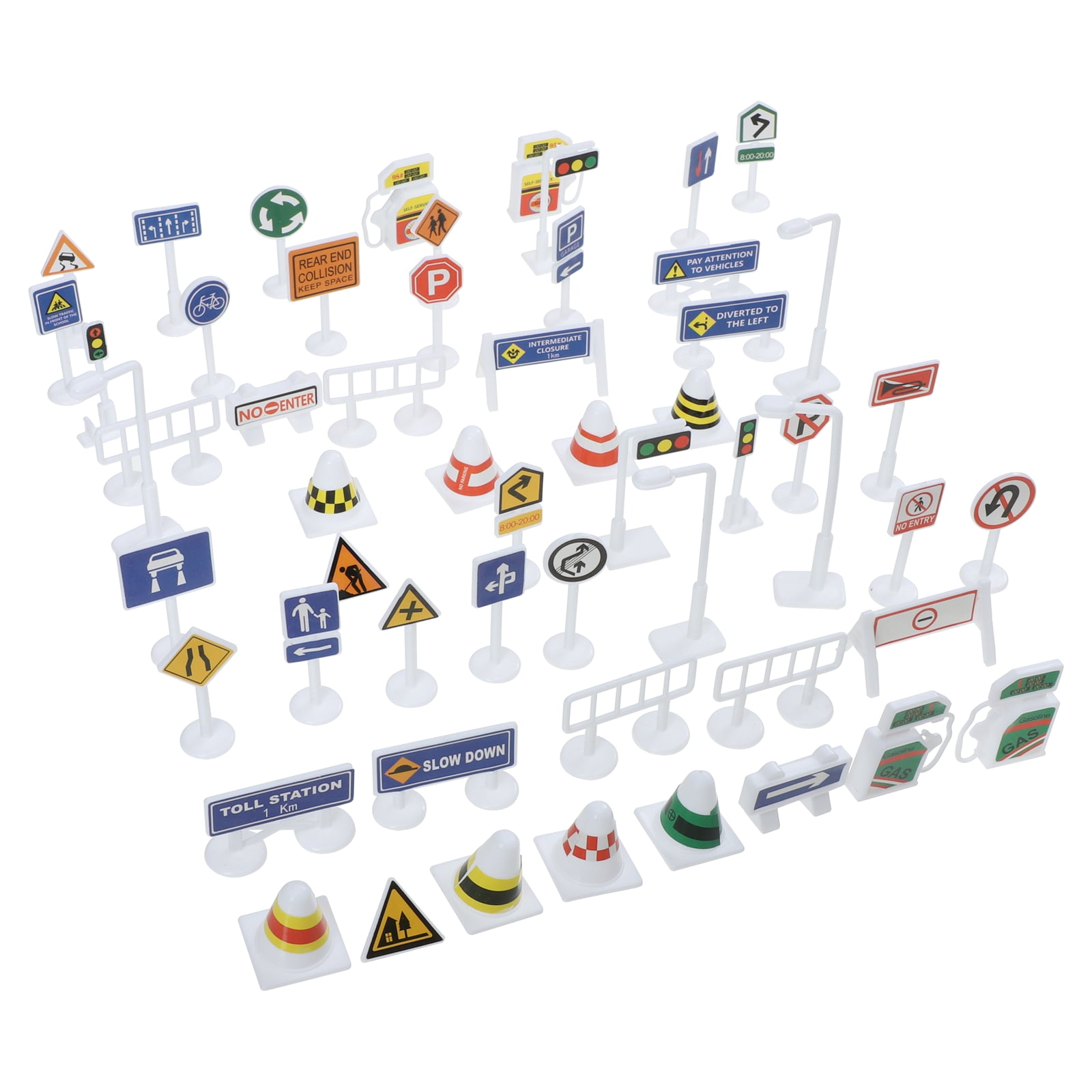 Hytrove Mini Traffic Signs Set Plastic Assorted Color Children 2Set 2 ...