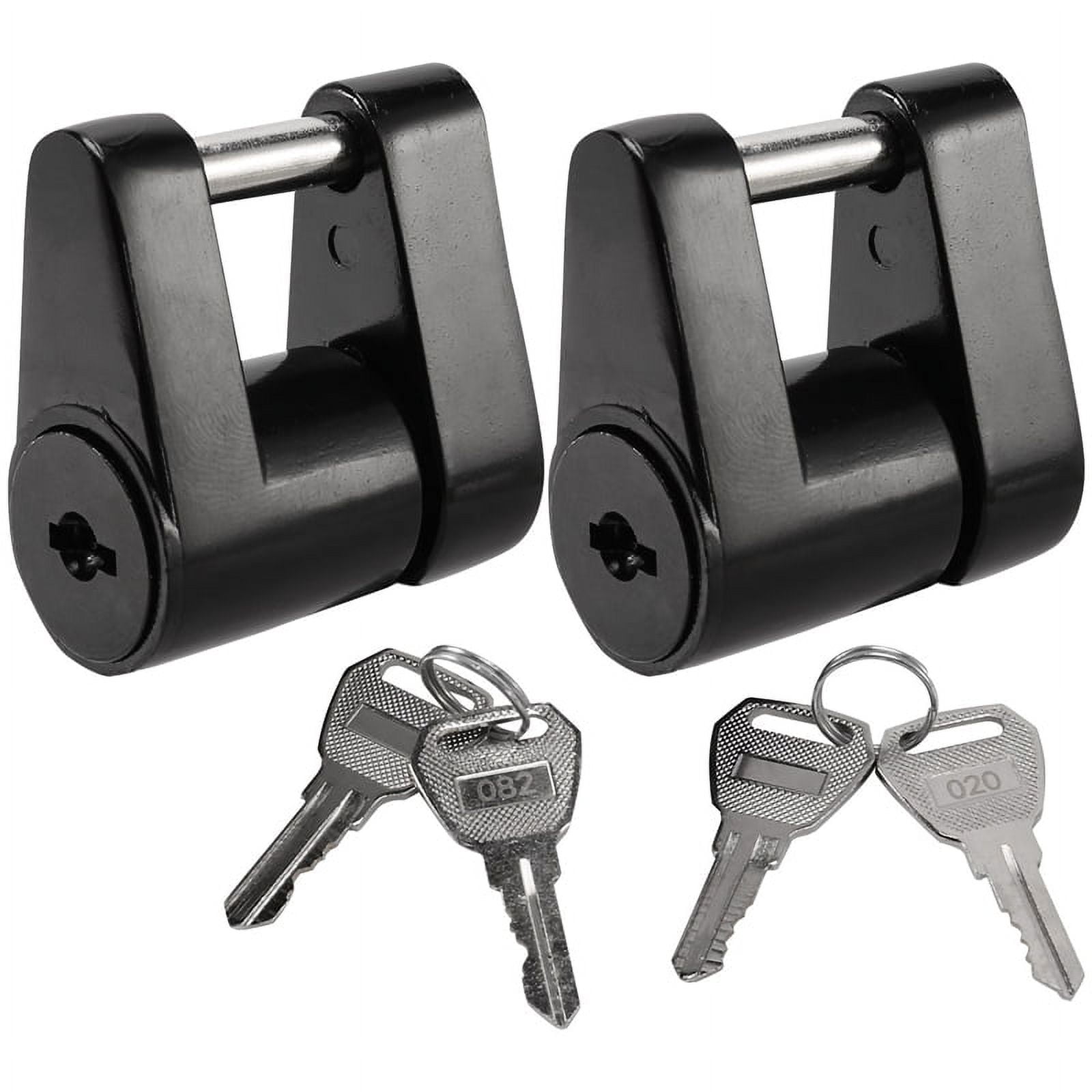 2 Set Trailer Hitch Coupler Lock Trailer Coupler Padlock 1/4 Inch Hitch ...