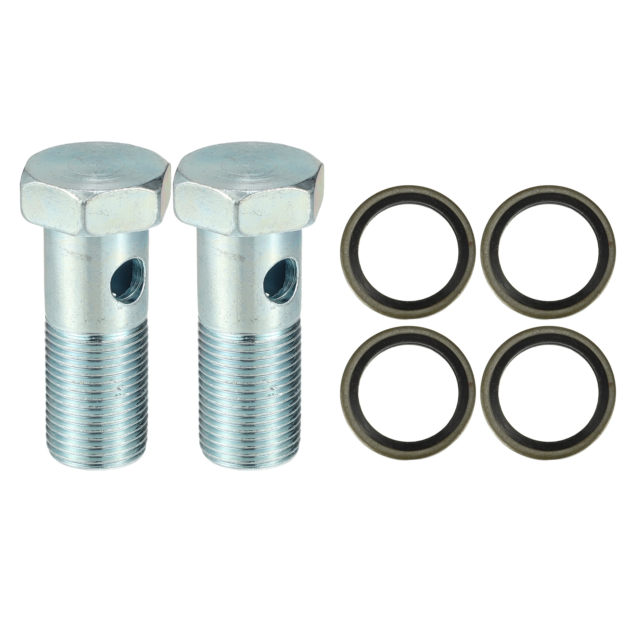 2 Set Universal Auto Banjo Bolt Brake Line Fitting Adapter Kit M18 x 1.5 with Washer - Walmart.com