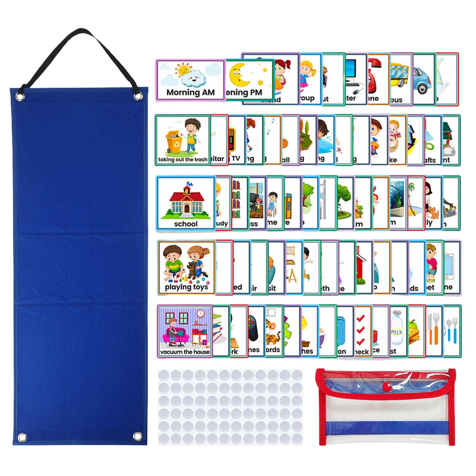 2 Set Visual Schedule Card,Children Planner Chart Week Schedule Card ...