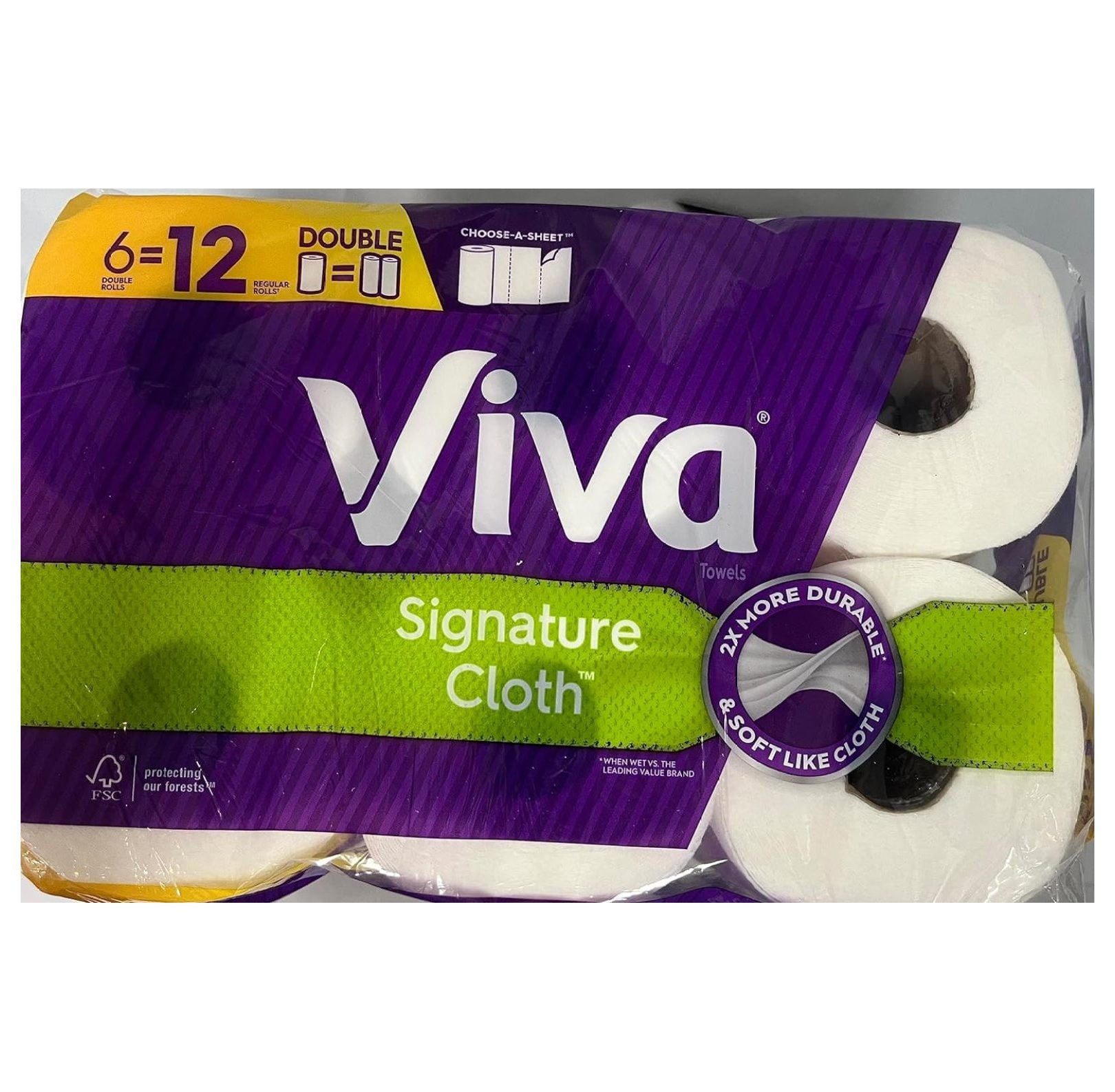 2 Set-Viva Signature Cloth Paper Towels, Choose A Sheet,2 SETS OF 6 ...
