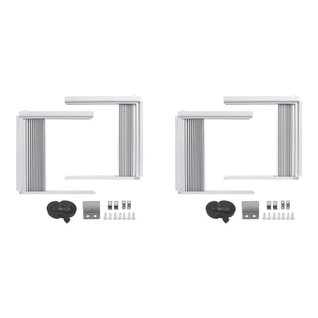 2 Set Window Air Conditioner Side Panels with Frame, Adjustable ...