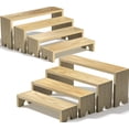 2 Set Wooden Tiered Risers Display Stands for Vendor Events,Stackable ...