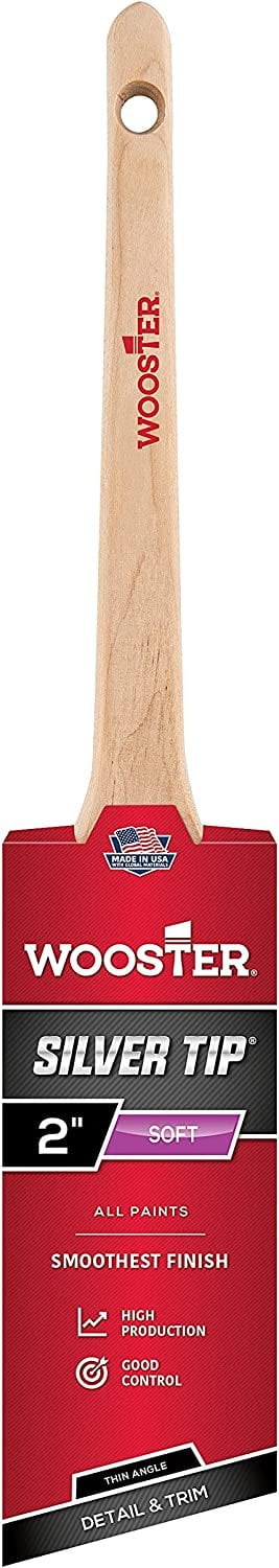 2 Set - Wooster Brush Company 5224 2 Silver Tip Thin Angle Sash, 2-Inch ...