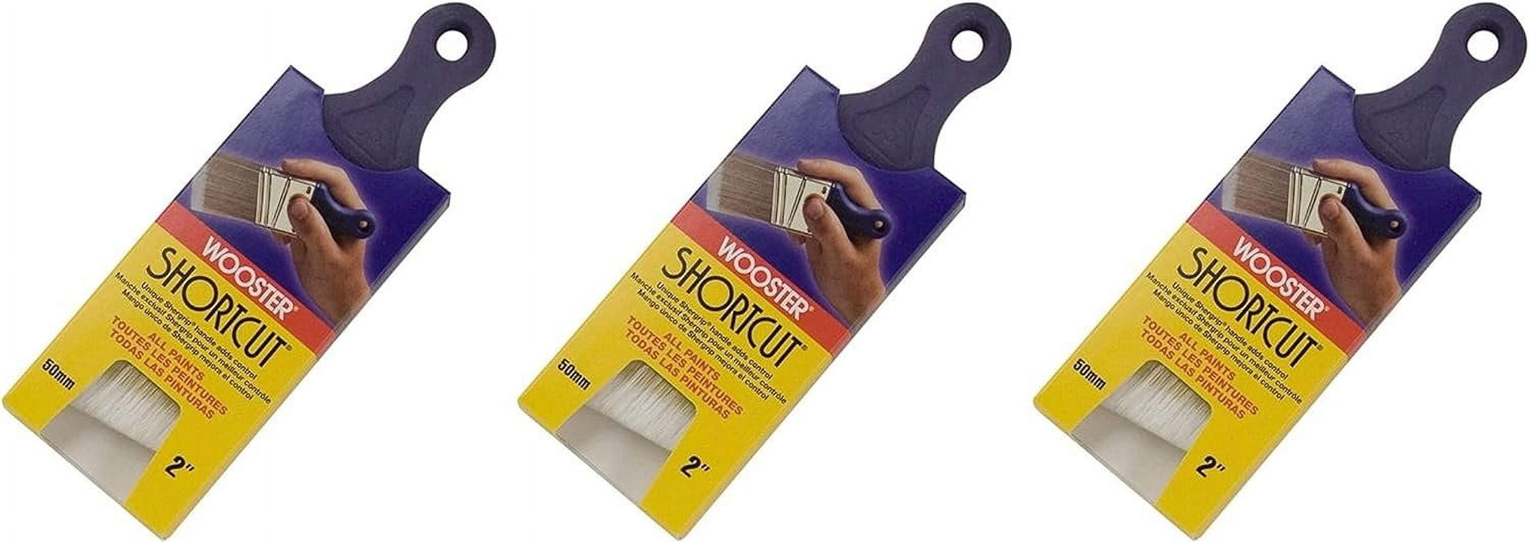 Wooster Brush Q3211-2 Shortcut Angle Sash Paintbrush, 2-Inch, White, 3 ...