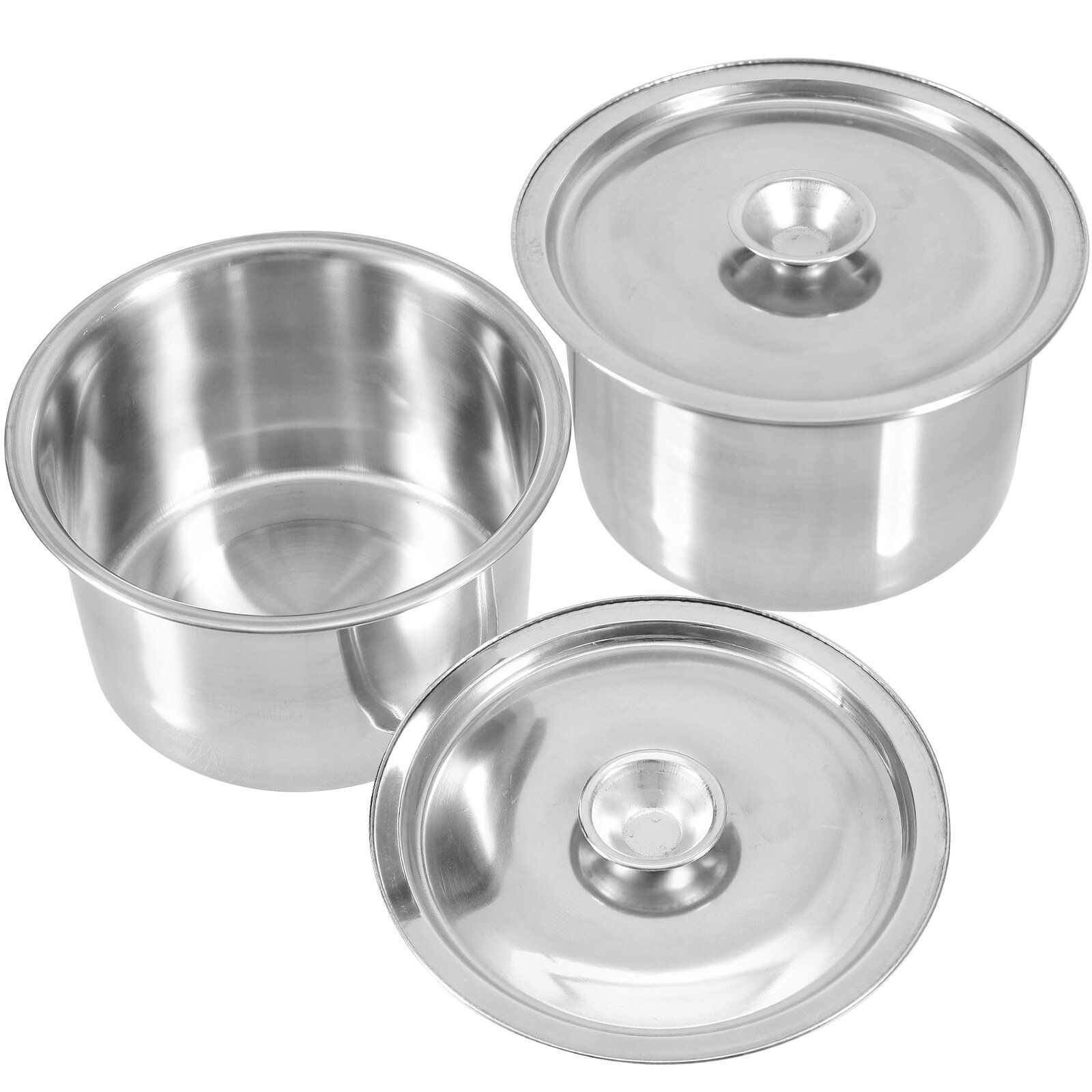 2 Set of Cooking Seasoning Container Seasoning Jar Sugar Salt Pot Metal ...