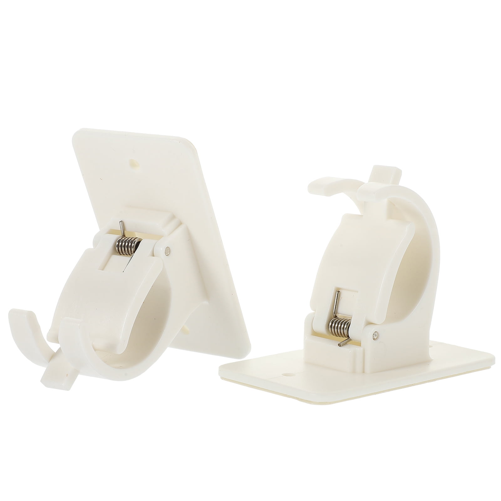 2 Set of Curtain Rod Bracket Adhesive Curtain Rod Support Hooks Wall ...