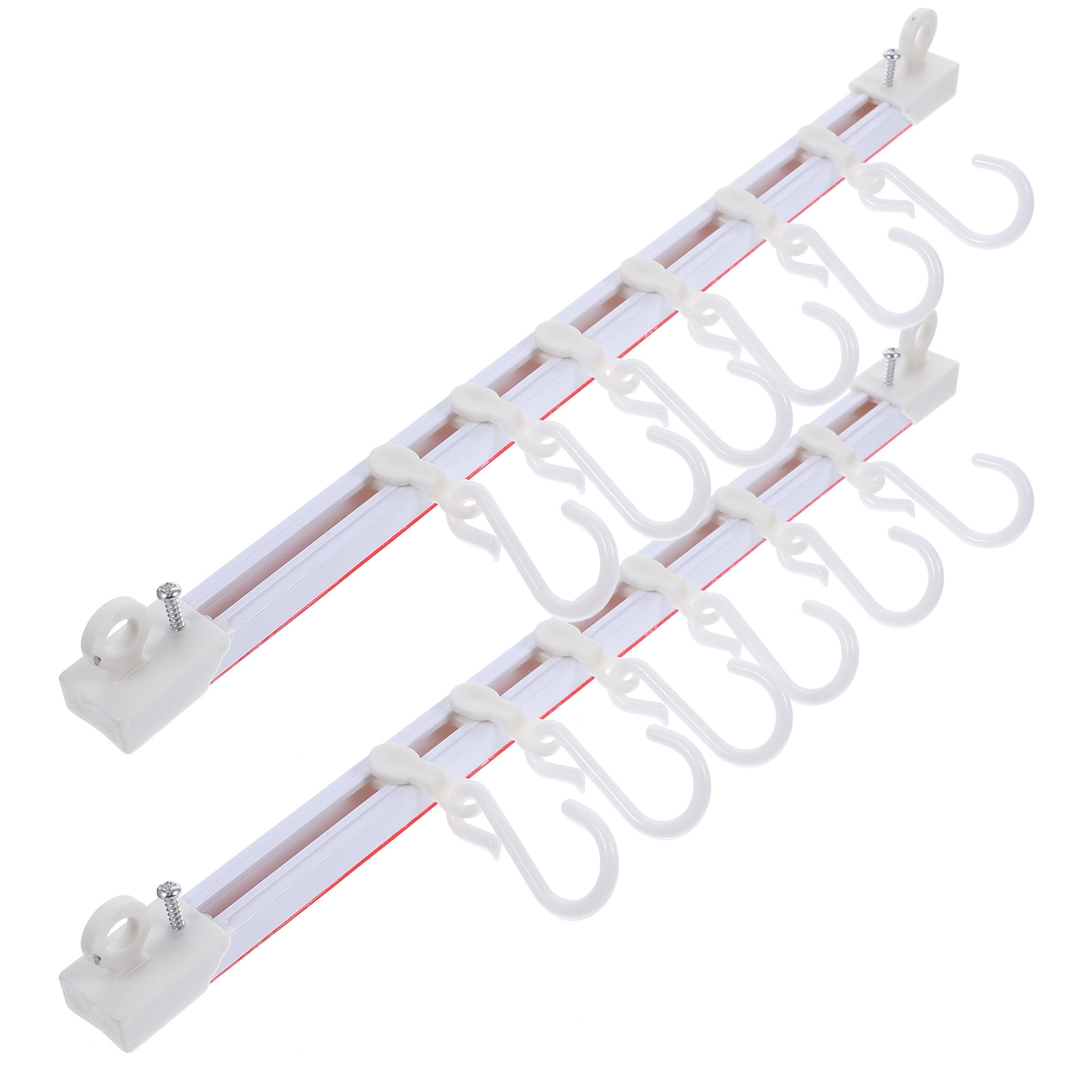 2 Set of Kitchen Wall Hooks Rod Self Adhesive Wall Sliding Hooks ...