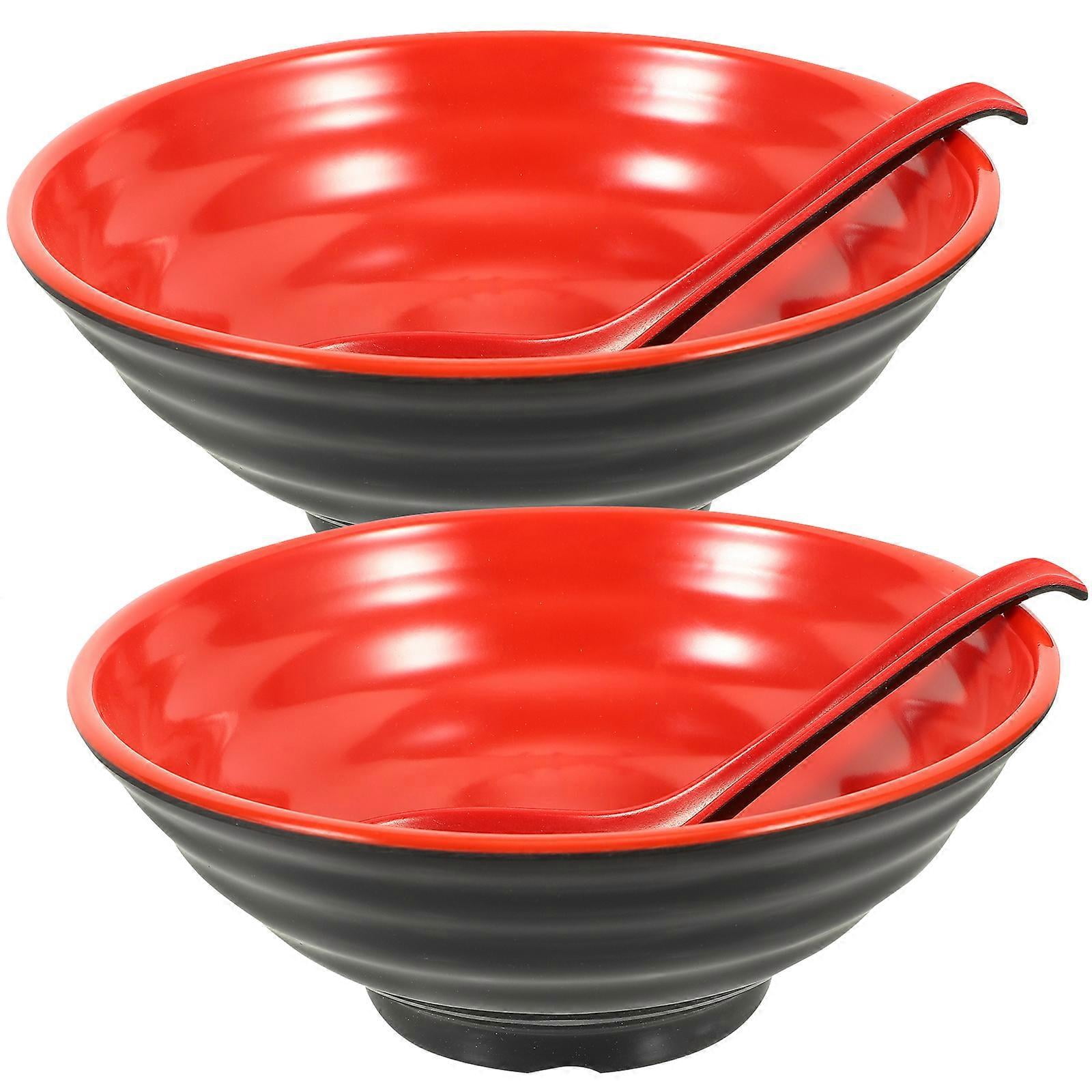 2 Set of Ramen Bowl Set Japanese Style Ramen Bowl Multi-use Noodles ...