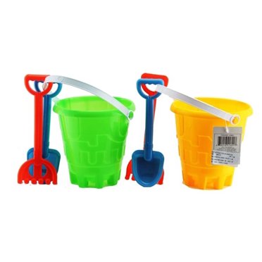 Gold Toy Double Sand Wheel Beach Toy Set for Kids with Bucket, Shovels ...