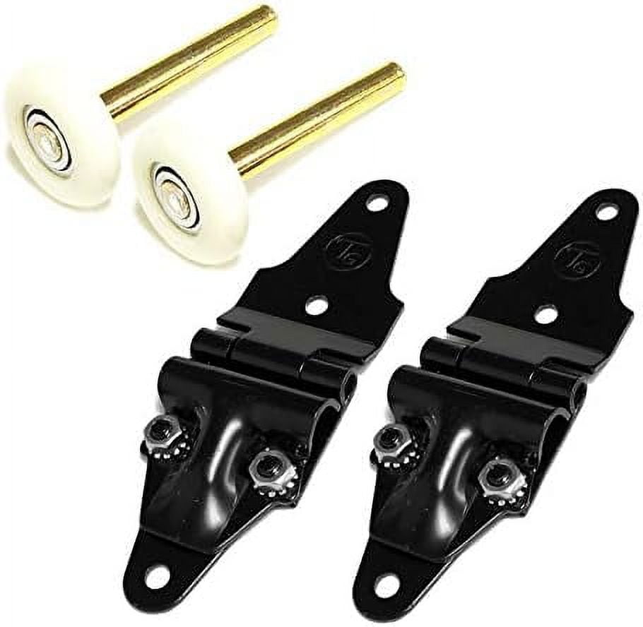 2 Set x Mild Steel Roll Up End Hinge (Black)+Nylon (2.00") Works with ...
