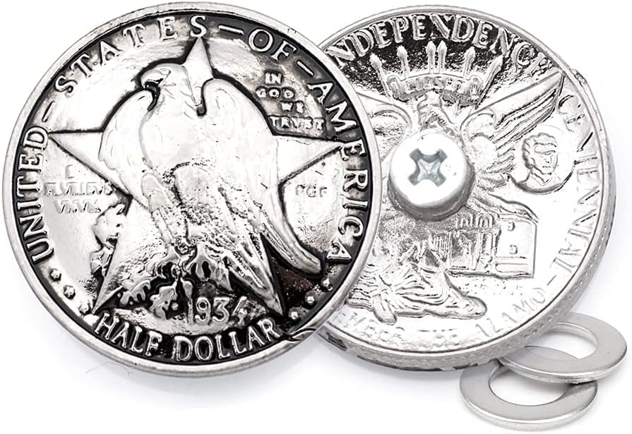 2 Sets 1 Inch Eagle Dollar Coin Concho Snap Fasteners Ring-Socket Snaps ...