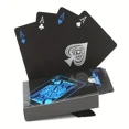 2 Sets 108 Cards High Quality 1 Set Black Pvc Poker Cards Waterproof ...