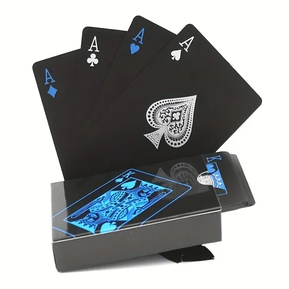 2 Sets 108 Cards High Quality 1 Set Black Pvc Poker Cards Waterproof ...