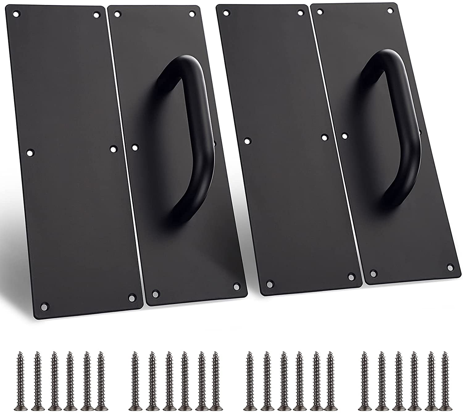2 Sets 12 Inch Stainess Steel Door Handles - Sturdy Door Pull Push ...