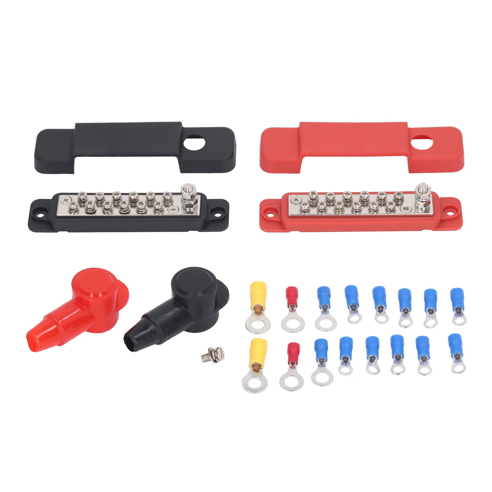 2 Sets 12 Terminal Busbar M8 Stud Power Distribution Block for ...