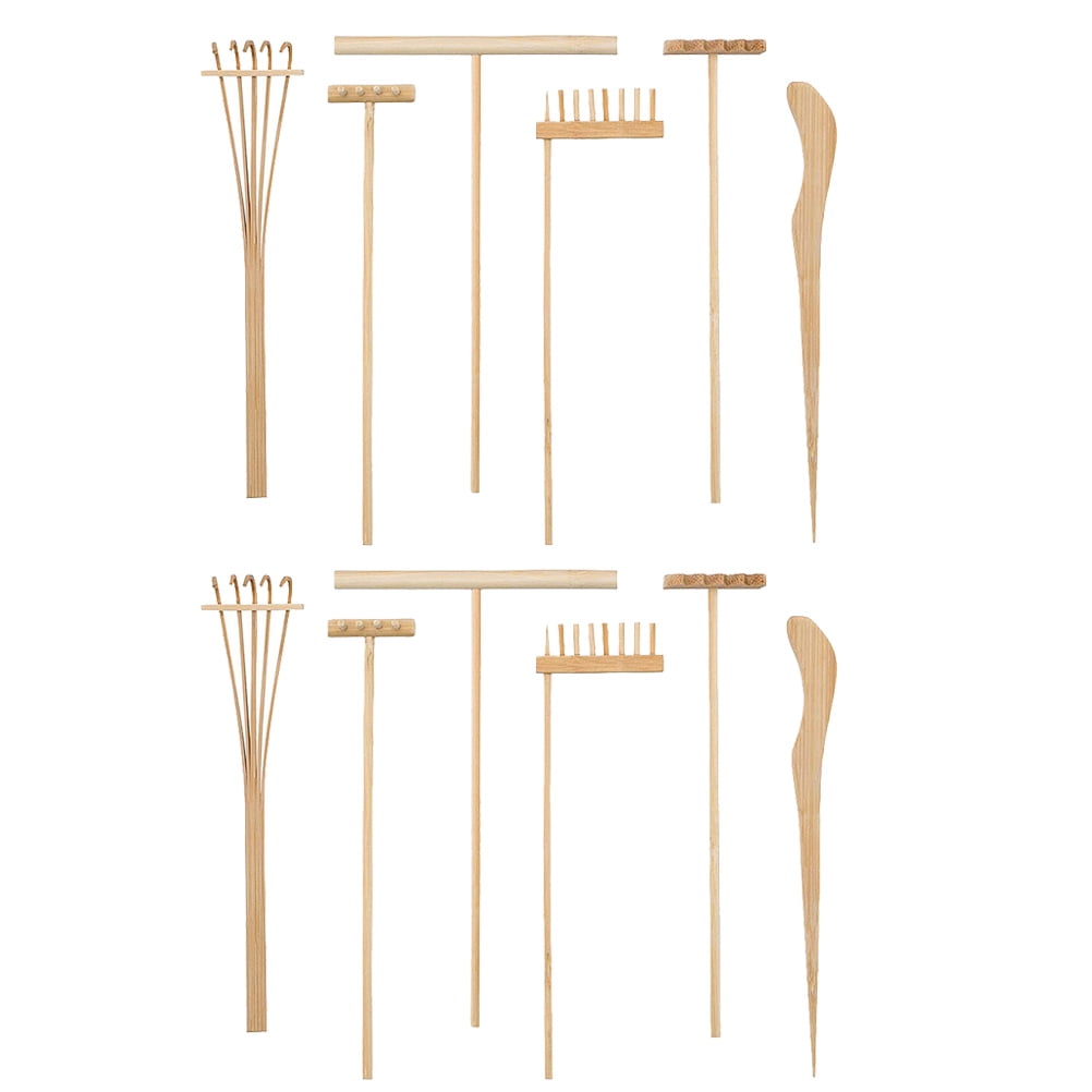2 Sets/12pcs Zen Garden Rake Professional Tea Art Garden Sandbox Tools ...