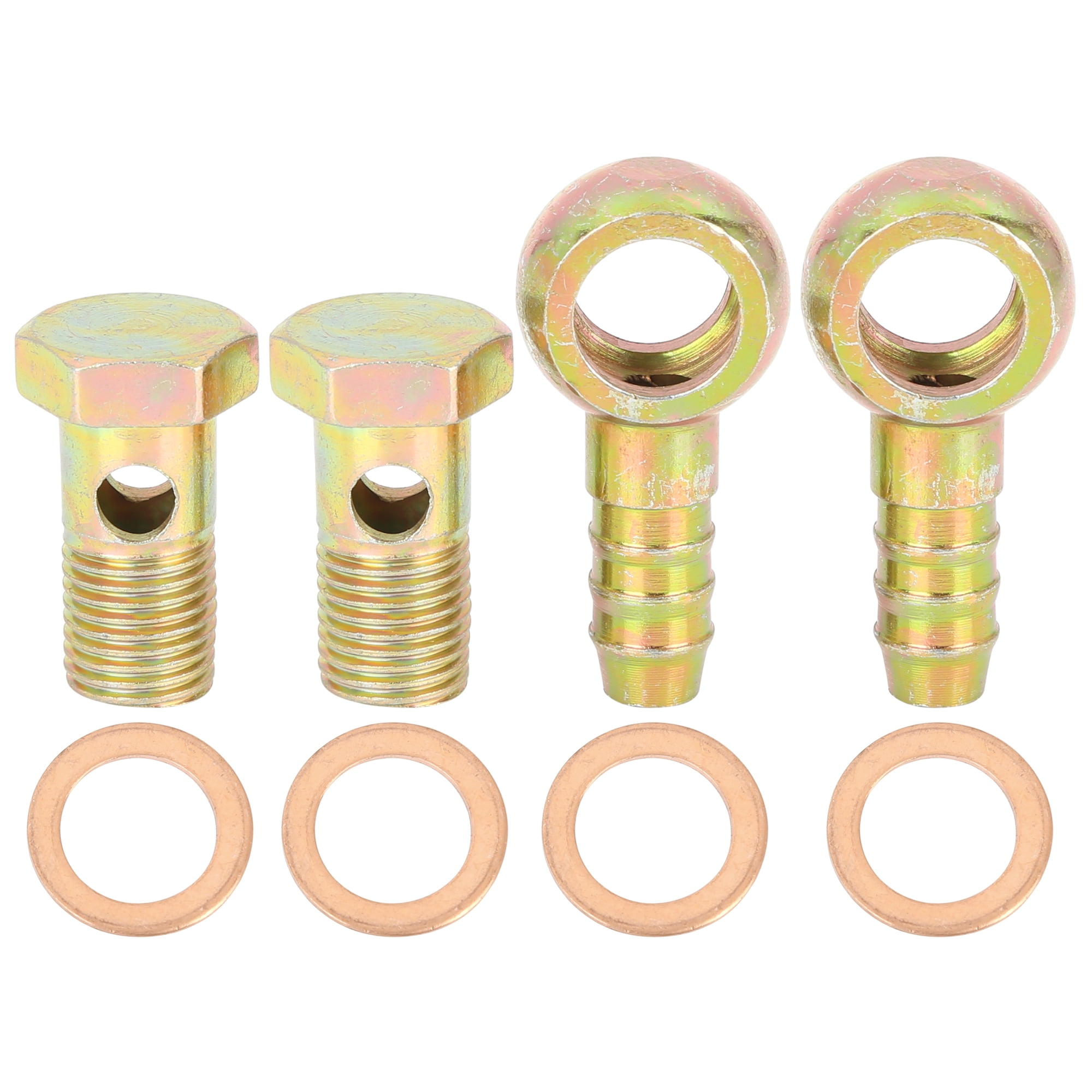 2 Sets 14mm Banjo Internal Diameter Banjo Hose Barb Bolt Fittings Banjo Bolt Washer Metal for ...
