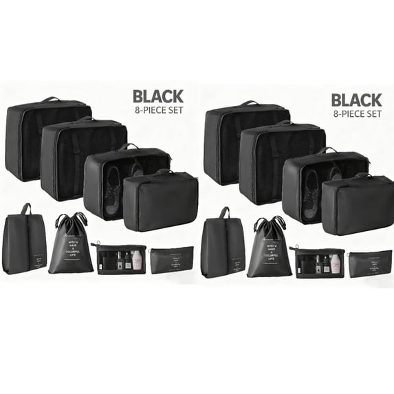 2 Sets (16 Pieces Total) Multi-functional Travel Storage Bag Set ...