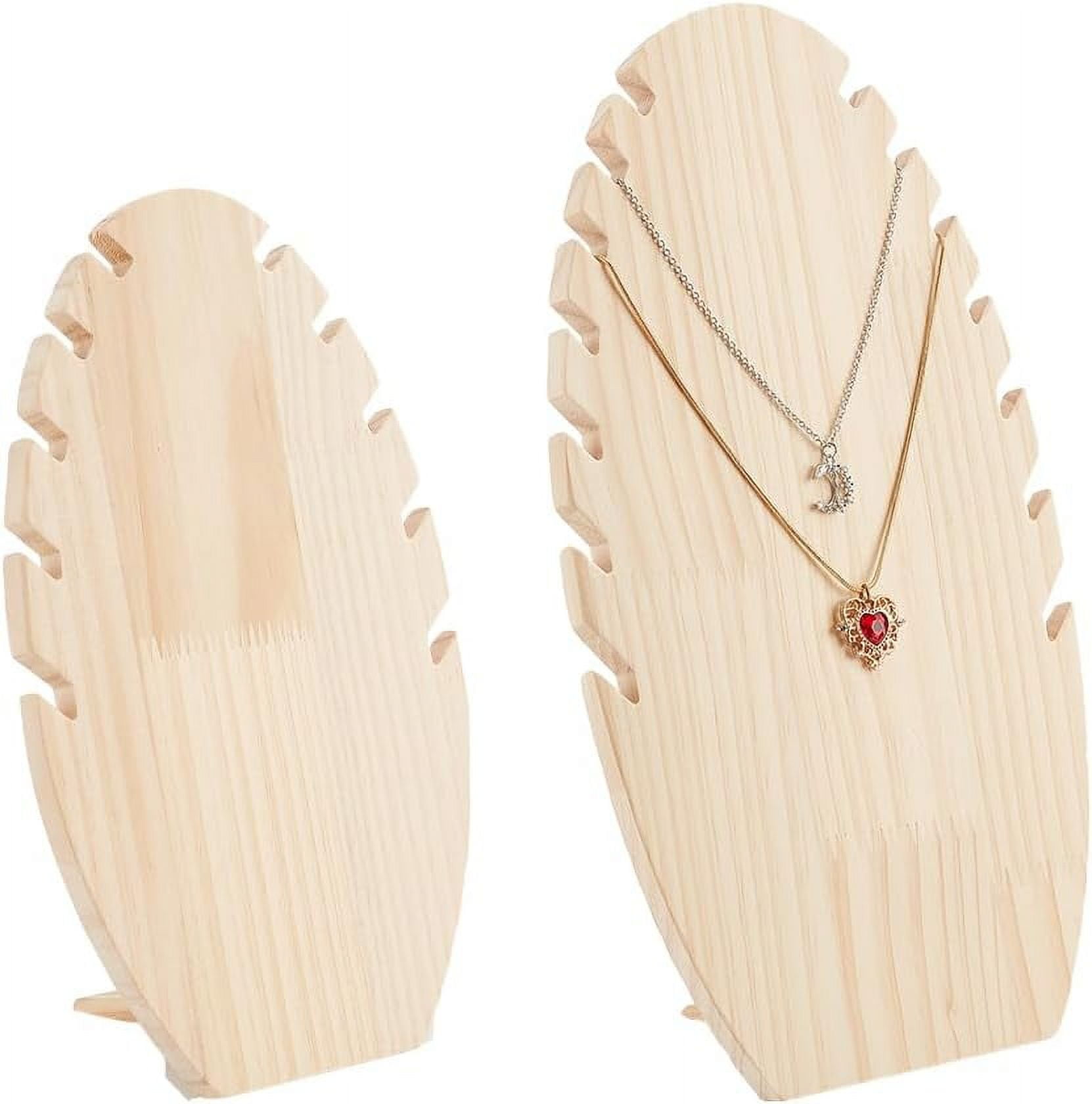 2 Sets 2 Sizes Wooden Necklace Jewelry Displays Multiple Necklace ...
