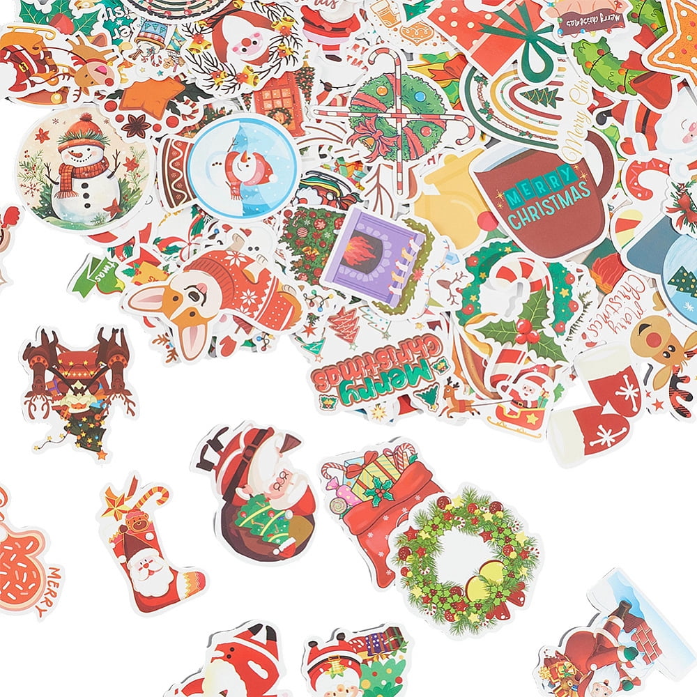 2 Sets 2 Styles Christmas Themes PVC Self-Adhesive Stickers for Party ...
