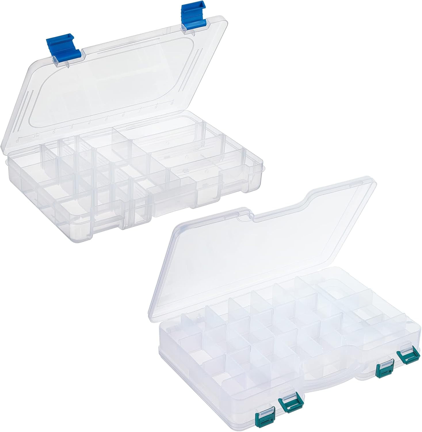 2 Sets 2 Styles Fishing Tackle Storage CaseTransparent Fish Tackle ...