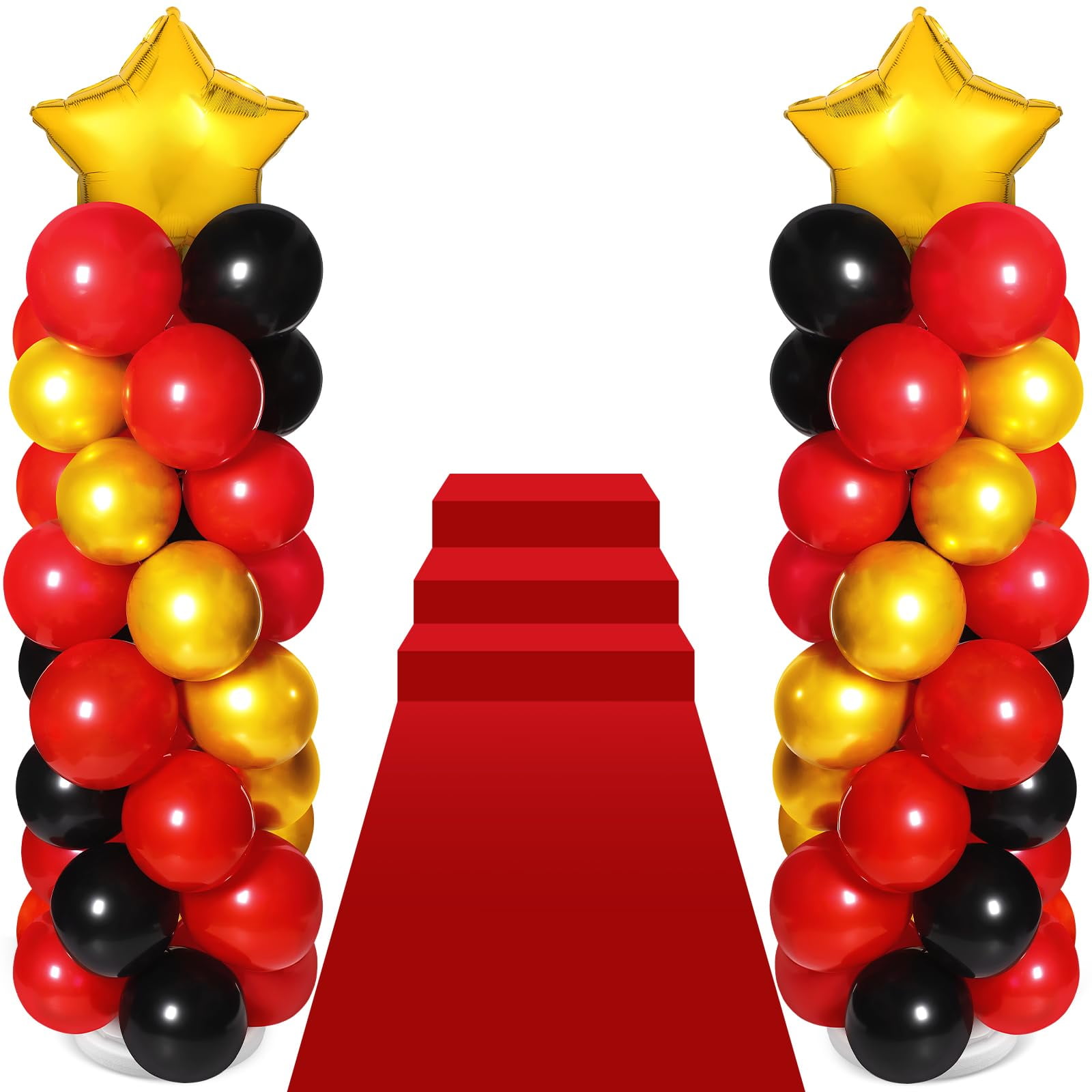 2 Sets of 2025 SSF20 Graduation Balloon Column with 2 Star Balloons 100 ...