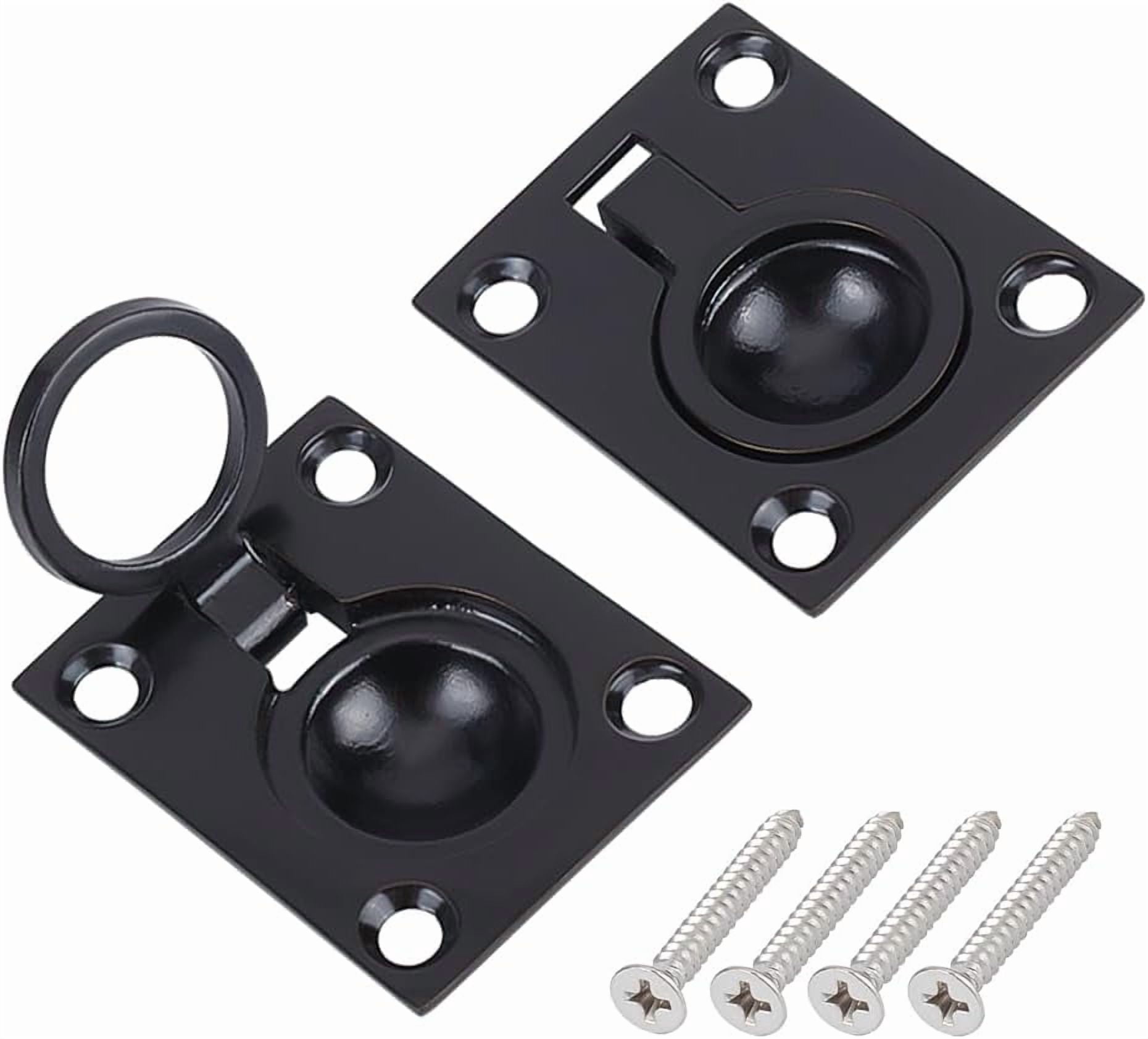 2 Sets 316 Stainless Steel Flush Ring Pull Electrophoresis Black Boat ...