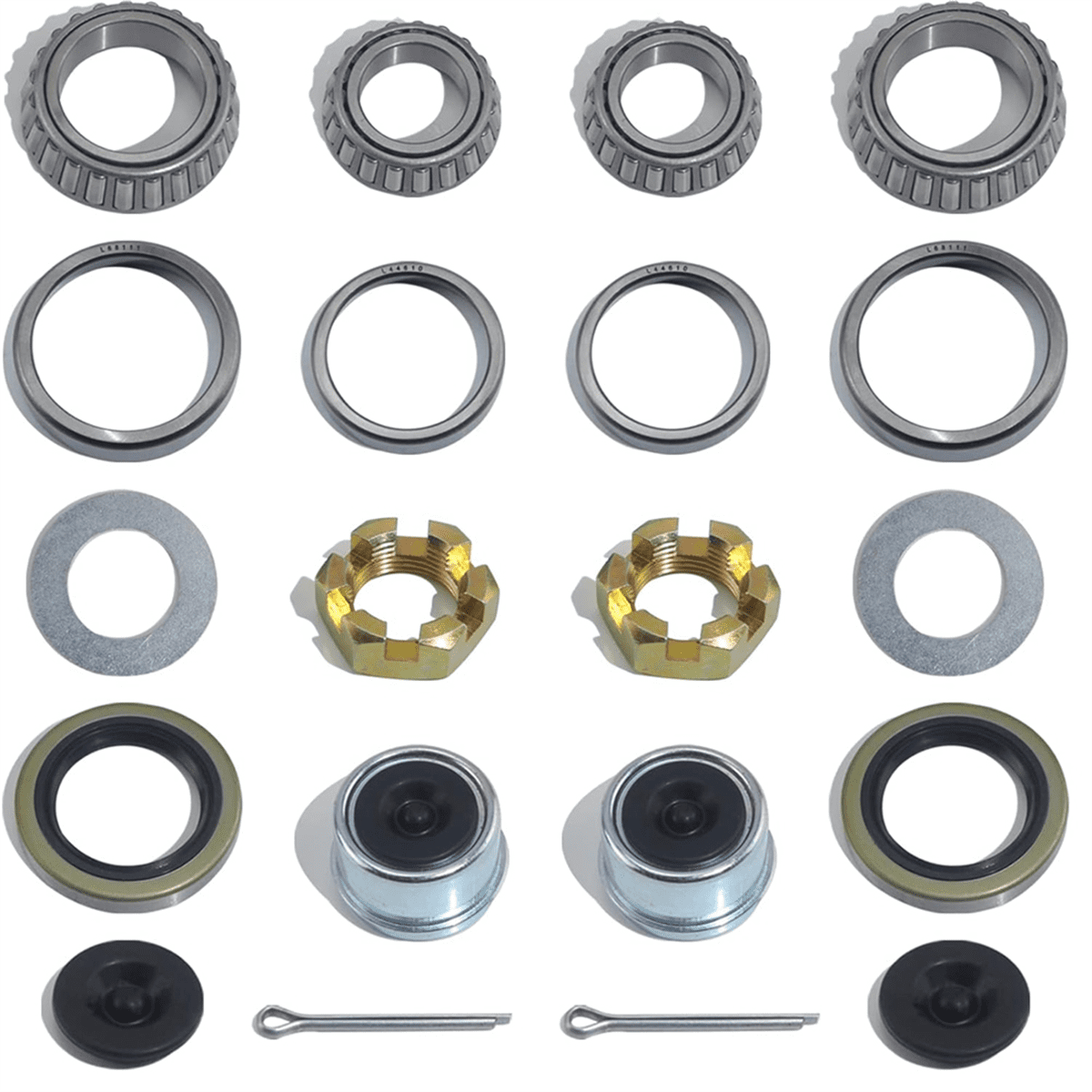 2 Sets 3500 LB Boat Trailer Axle Bearing Kits, L68149 L44649 Bearing ...