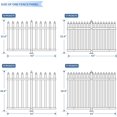 2 Sets 38.6" H x 84" W White Picket Fence Panels Vinyl Decorative ...