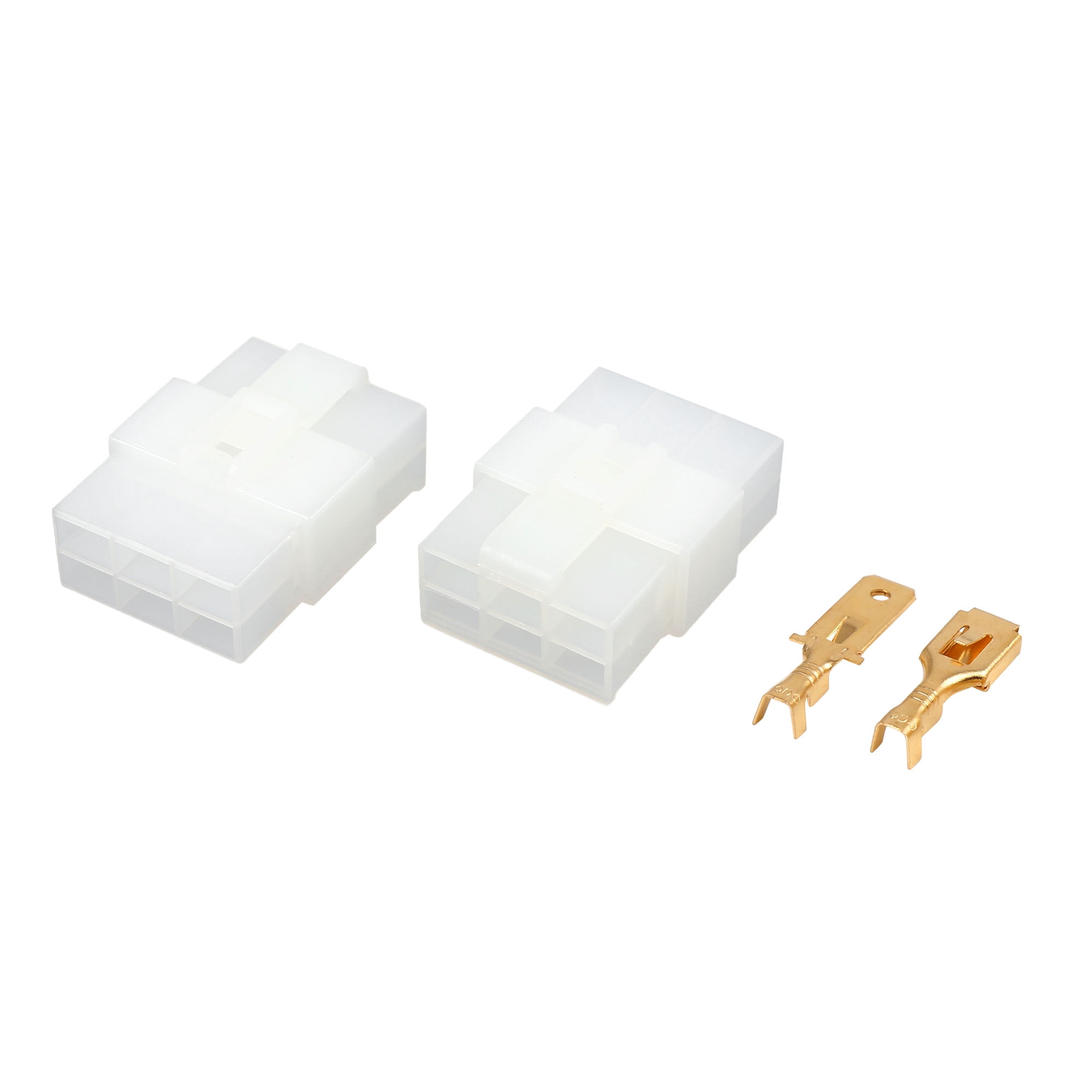 2 Sets 6.3mm 6 Pin Electrical Wire Connector Male Female Terminal ...