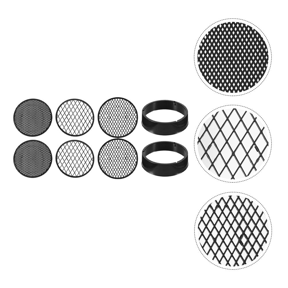 WHAMVOX 8Pcs Stone Riddle Portable Compact Soil Sieve Set with Black ...